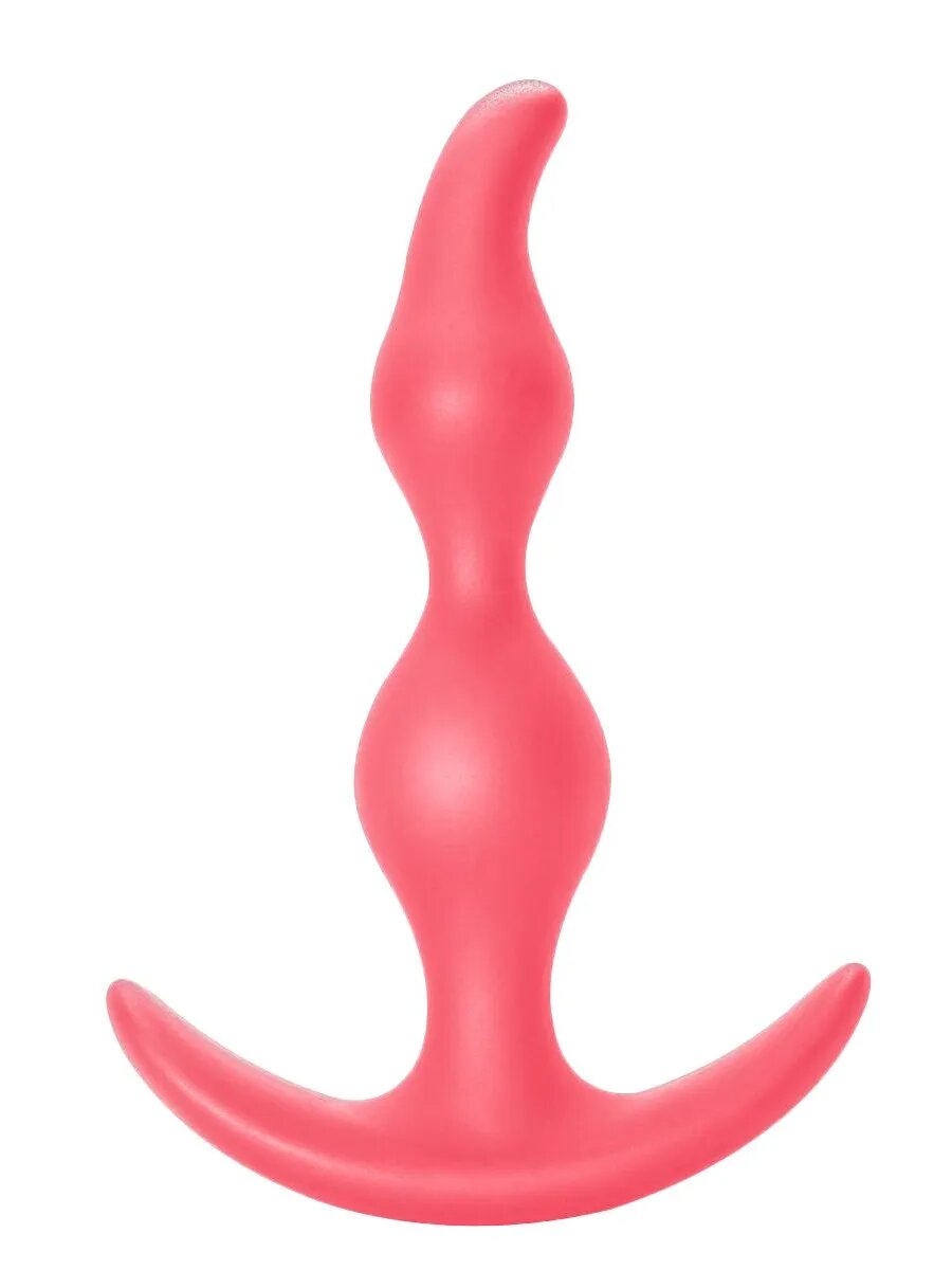 Анальная пробка Lola Games Bent Anal Plug, силикон, розовая, 13см