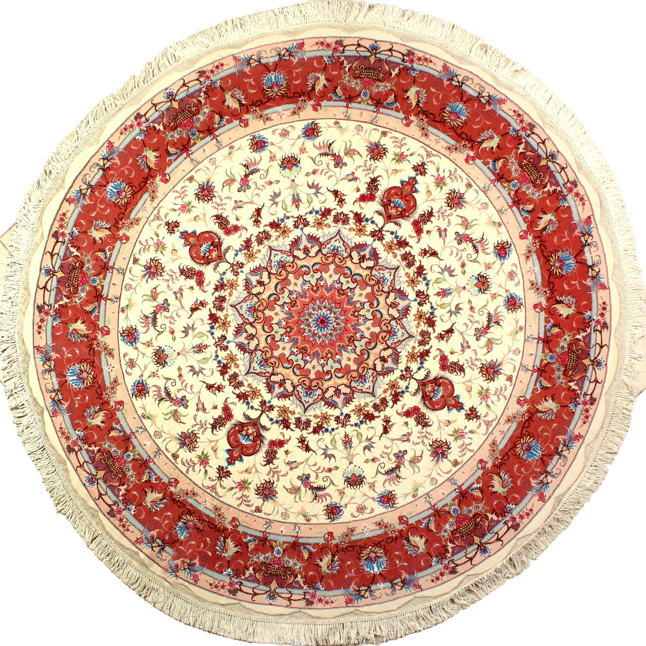 Ковер Persepol "Tabriz", персидский , ручной работы, натуральный шелк/шерсть, 2x2.02м, круглый