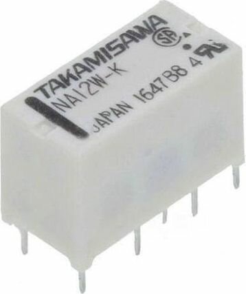 Реле FUJITSU NA-12W-K электромагнитное, DPDT 2A Uобмотки 12V 1028R, 1 шт