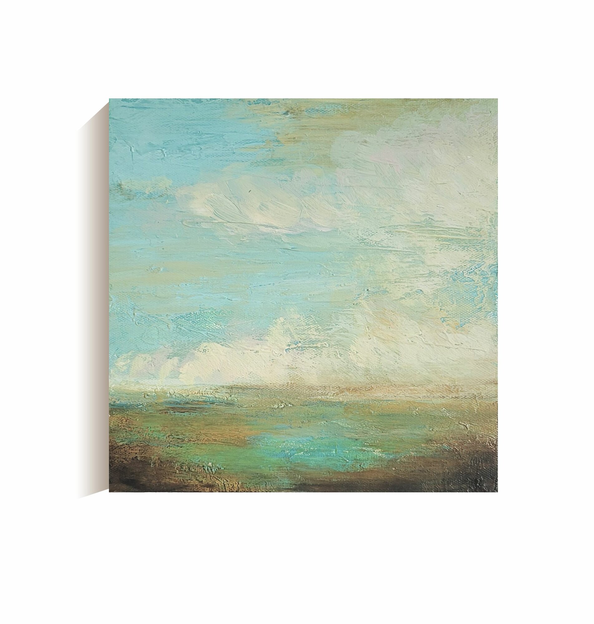 Картина авторская интерьерная "Пастораль". Абстракция, пейзаж. Ручная работа, реальная живопись, не печать. Холст на подрамнике, акрил.