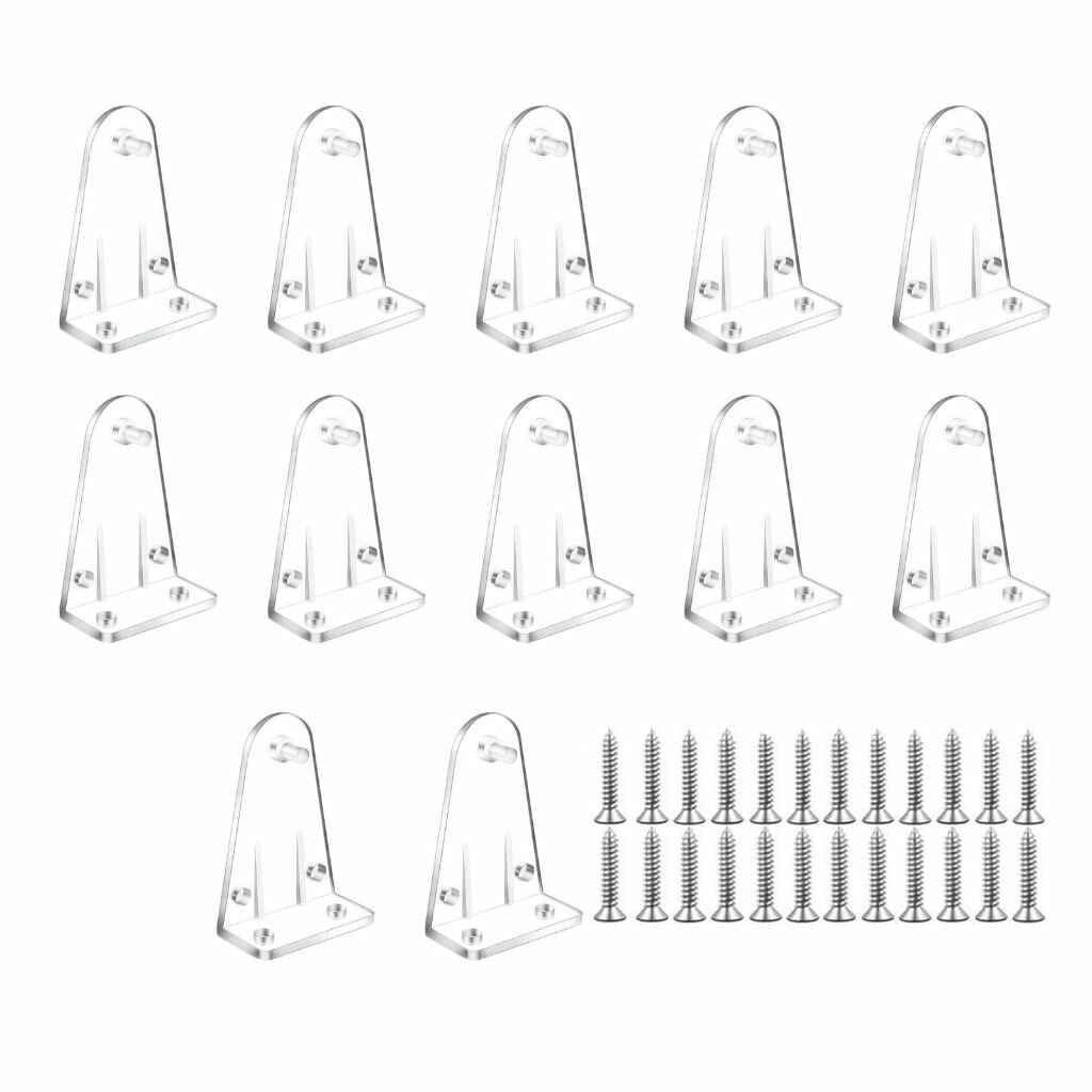 12/36 шт. Кронштейнов для крепления прозрачных жалюзи, Портьер, жалюзи, нижних направляющих для штор, Держателей, зажимов, фиксирующих крючков с винтами