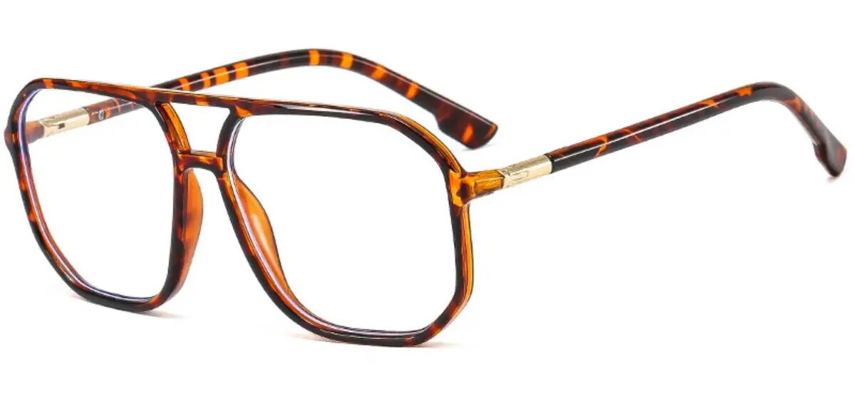 Ins модные многоугольные очки в большой оправе с защитой от синего света для женщин и мужчин, простые очки для чтения с двойным мостом, готовые очки + 1,75