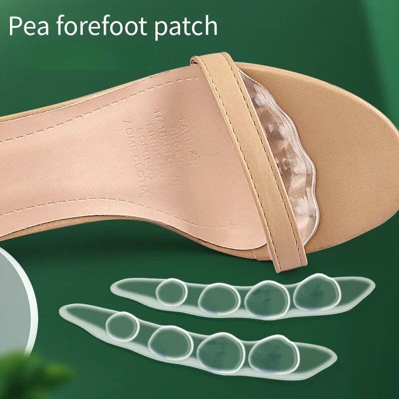 Гелевые Нескользящие стельки для передней части стопы, удобные силиконовые, амортизирующие, для обуви, уход за ногами