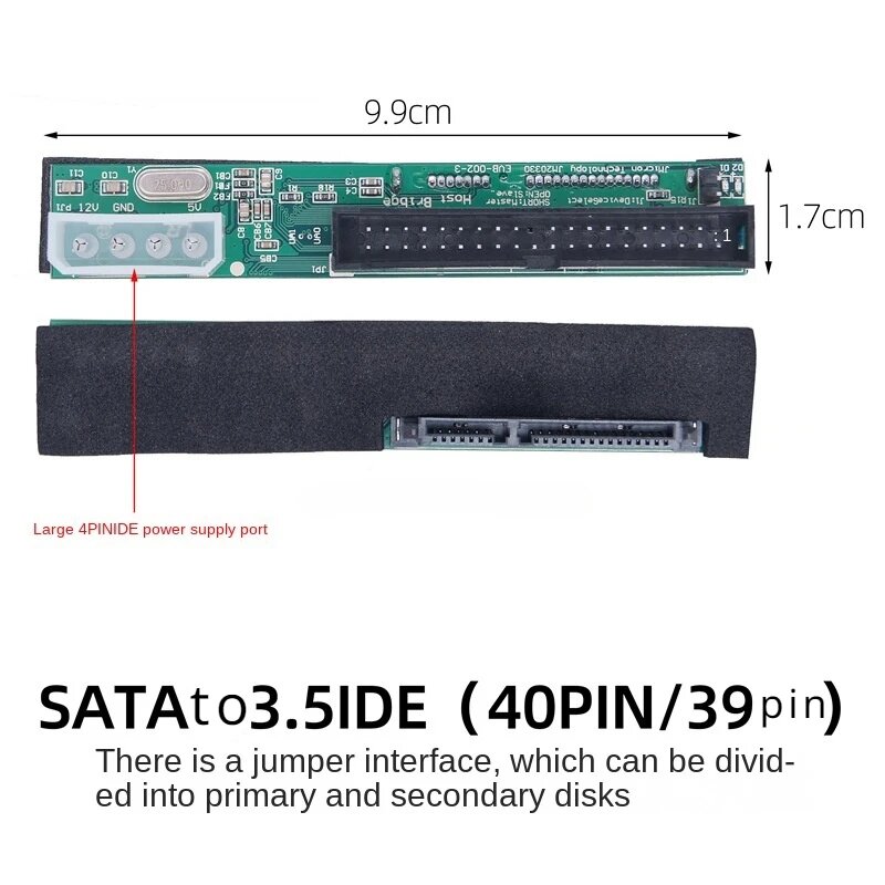 FOVORE Адаптер SATA к IDE 3,5 дюймов 4PIN IDE