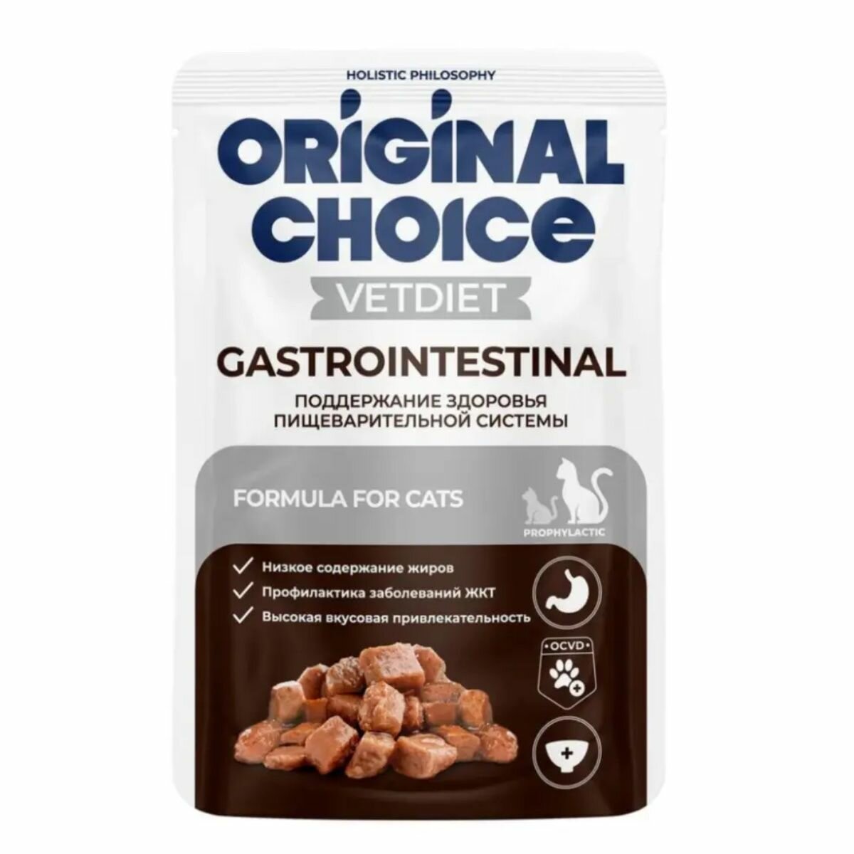 Original Choice Vetdiet Gastrointestinal Диетический корм для взрослых кошек с чувствительным пищеварением 14 шт* 85 г