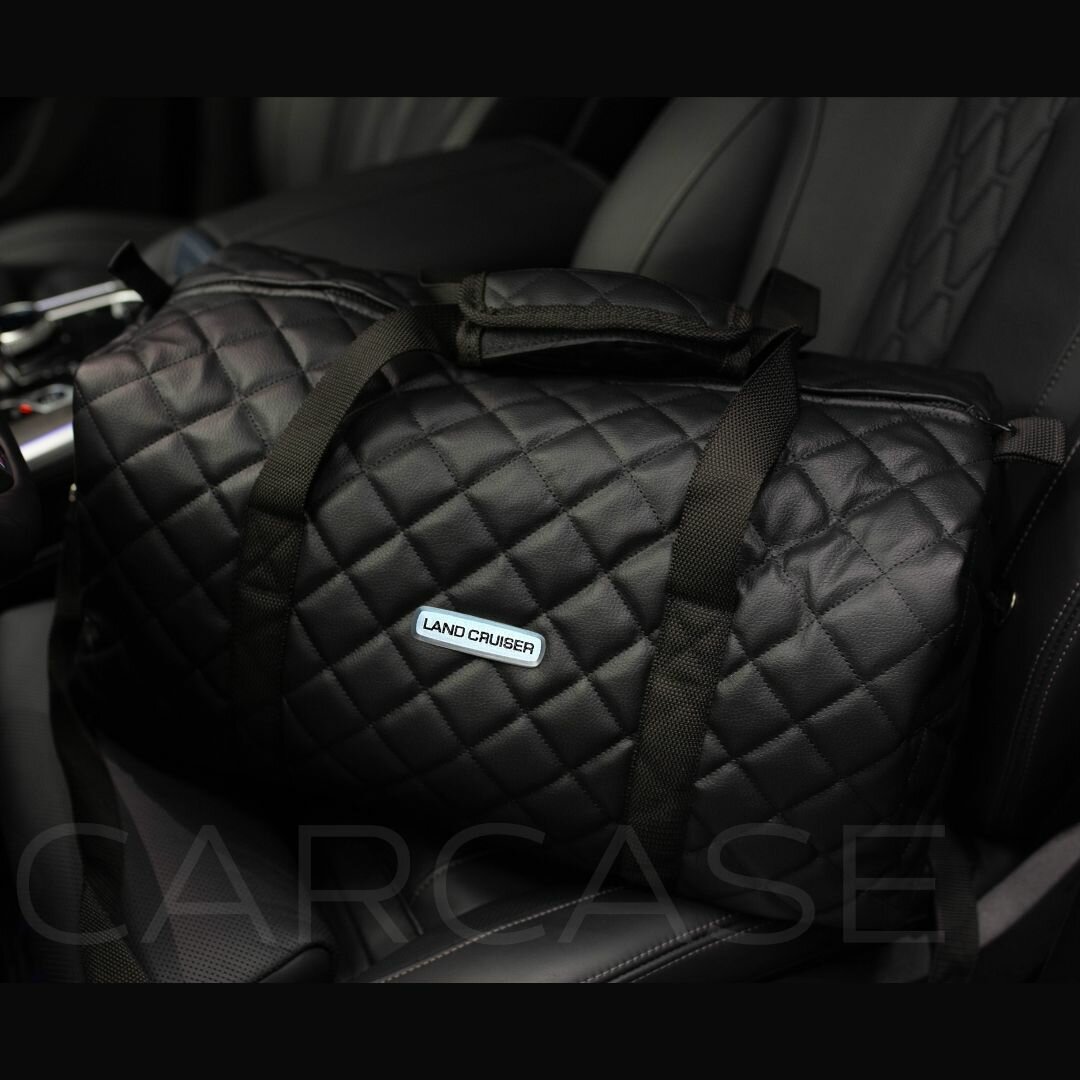Автомобильная сумка органайзер в багажник для Toyota Land Cruiser, Автосумка в машину из экокожи Тойота Ленд Крузер