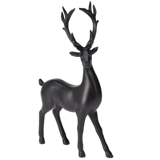 Декоративная фигура Олень Гаспар 30 см черная, Koopman, ALX630090-1