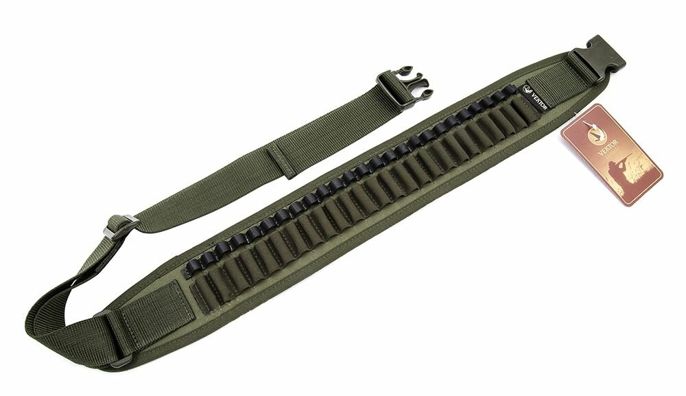 Патронташ на 25 патронов от 5,45x39 до 9,3x74 калибра, Vektor