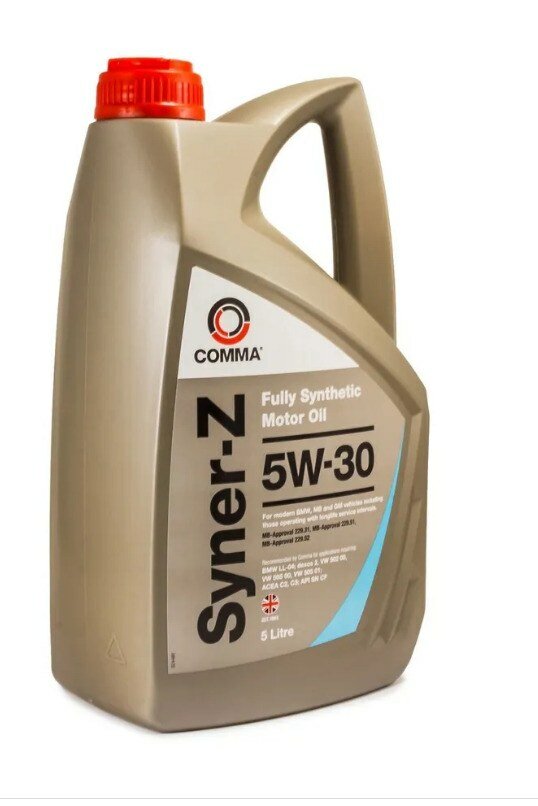 Масло моторное 5w30 comma 5л синтетика synerz