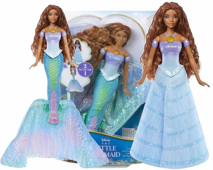 Кукла Mattel Disney Princess - Кукла Принцесса Диснея Ариэль Русалочка, Волшебное Преображение - Дисней Принцессы HLX13