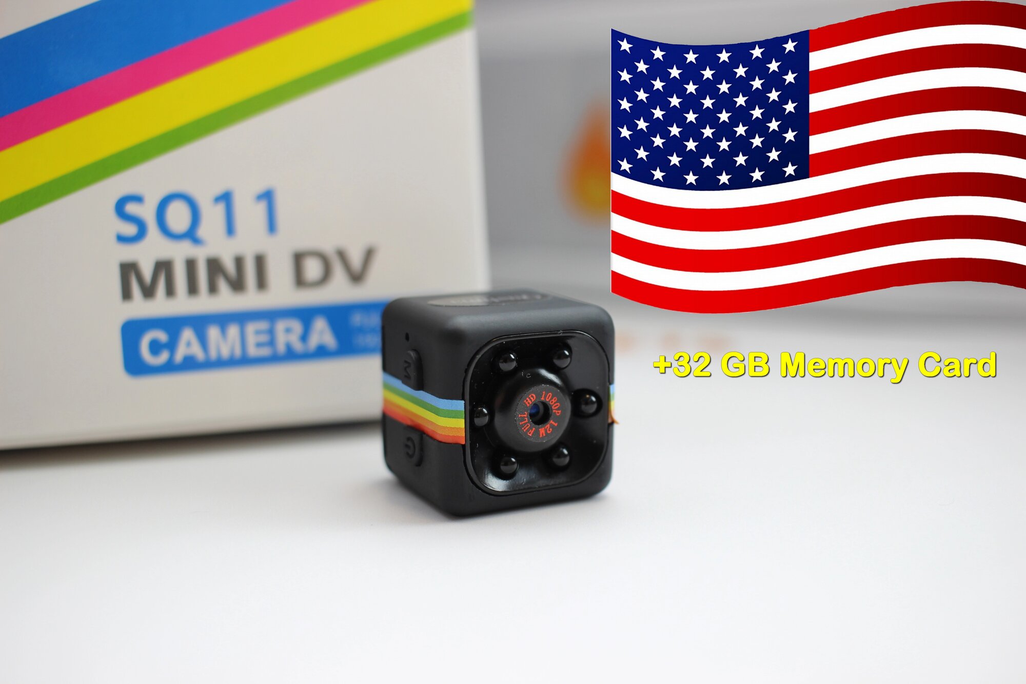 Mini Camera видеонаблюдения SQ 11 mini dv HD Черная 32GB