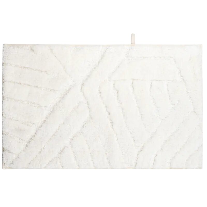 Коврик для ванной Swensa Noor 50x80 см цвет белый