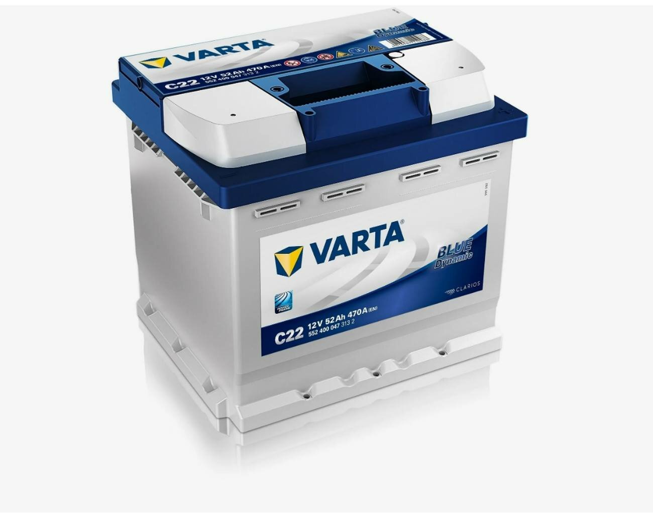 Аккумулятор автомобильный VARTA C22 BLUE dynamic 52 а/ч 470А VAR552400-BD