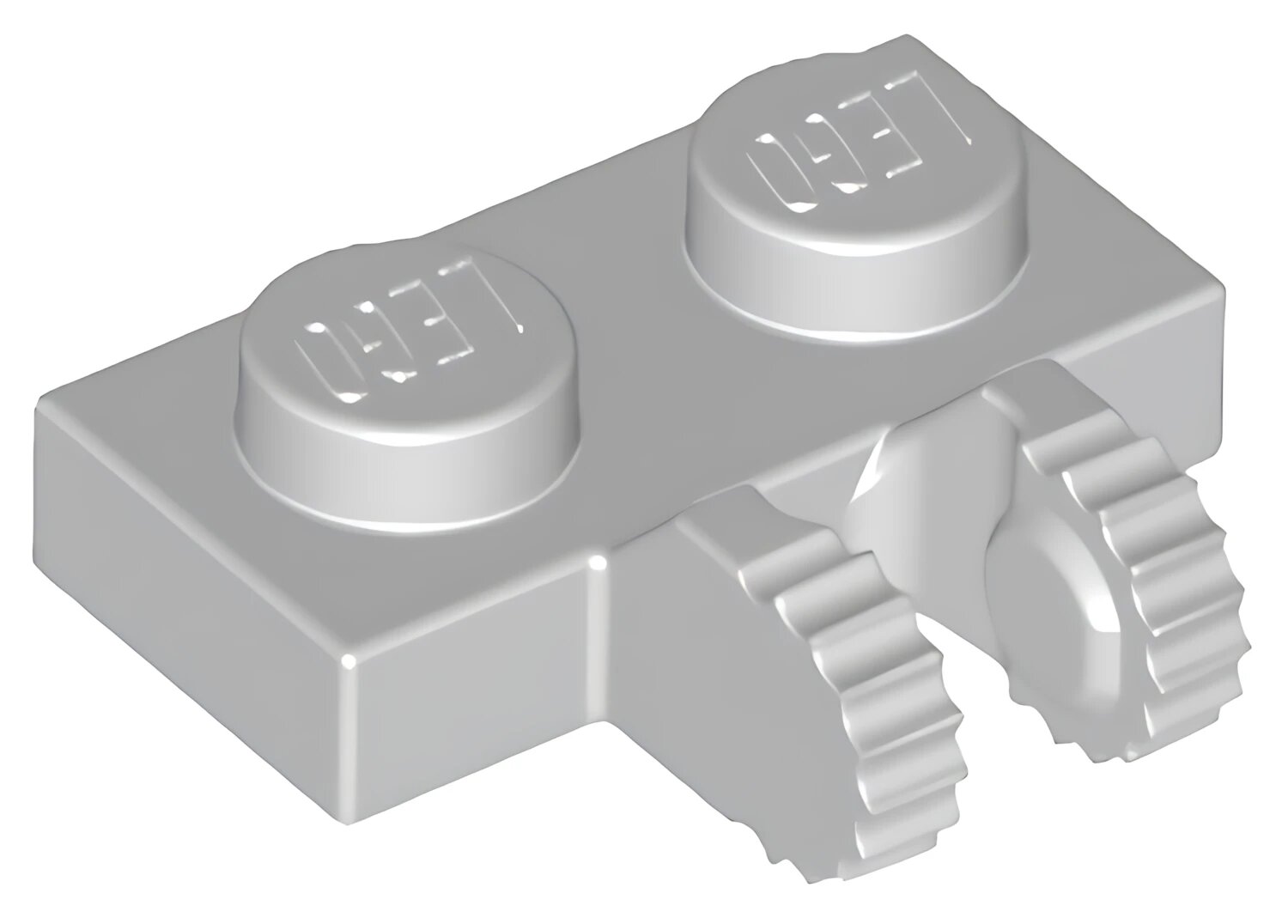 Деталь LEGO Шарнир Lego Hinge Plate 1 x 2 Locking with 2 Fingers on Side and 9 Teeth 60471 Light Bluish Gray U