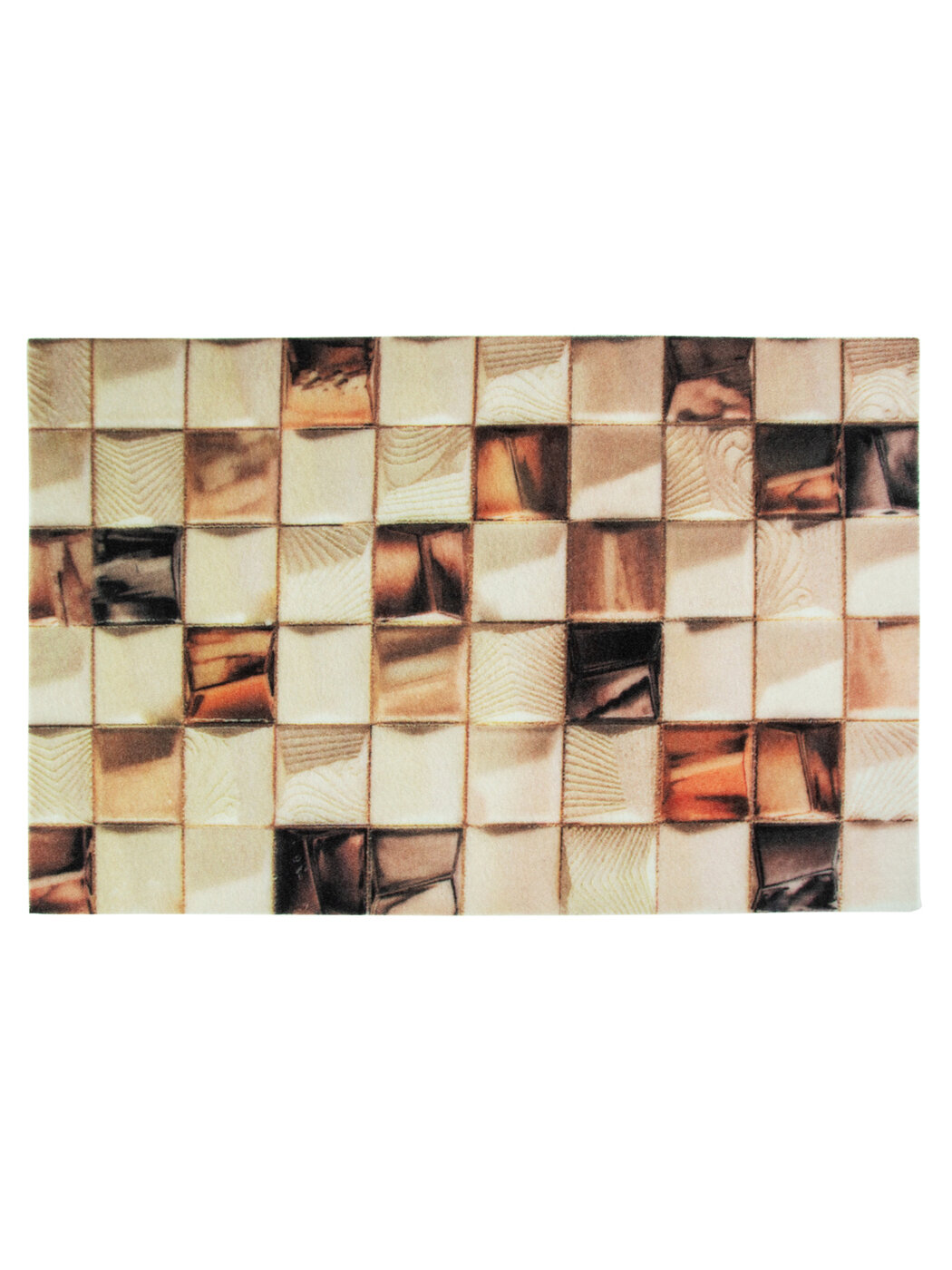 Коврик придверный в прихожей на пол, Оскар Дижитал, 50х80, m1372, бежевый, коричневый