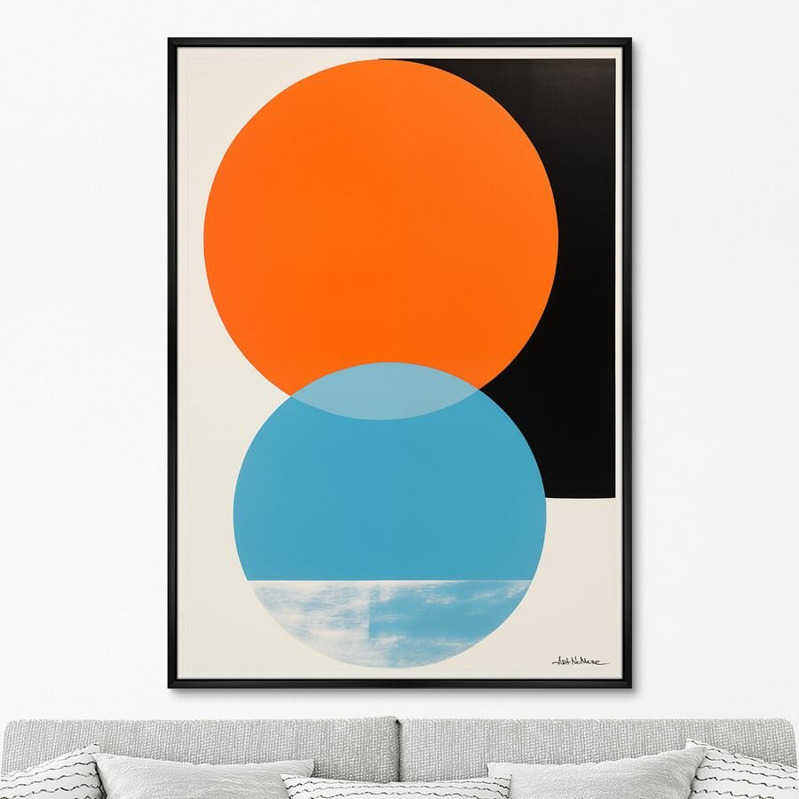 Картина на стену для интерьера. Celestial bodies, No 2, 2024г. Размер: 75х105см. Печать на натуральном Холсте.