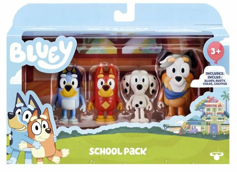 Набор фигурок Блуи и друзья Bluey and Friends 4 фигурки