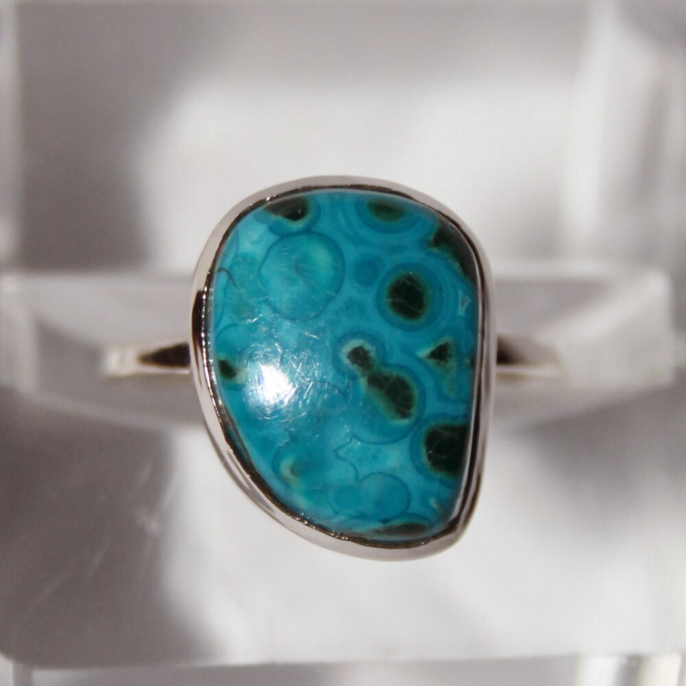 Кольцо True Stones, малахит, хризоколла
