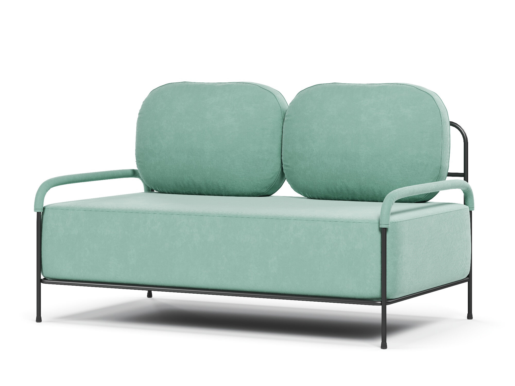 Диван Novelti Gufo LUX Connect71 (126х72х85 см), велюр, мятный