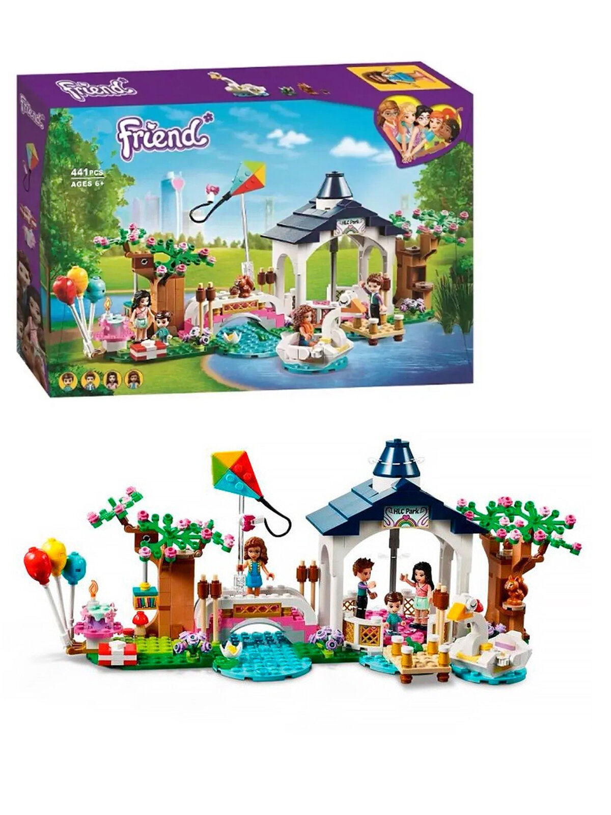 Конструктор LARI Френдс "Городской парк Хартлейк Сити", 441 деталь