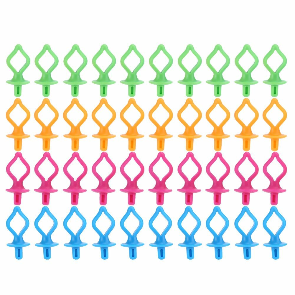 40 шт, фиксирующий зажим для катушки, силиконовый фиксатор для вышивания в форме соски с защитой от падения