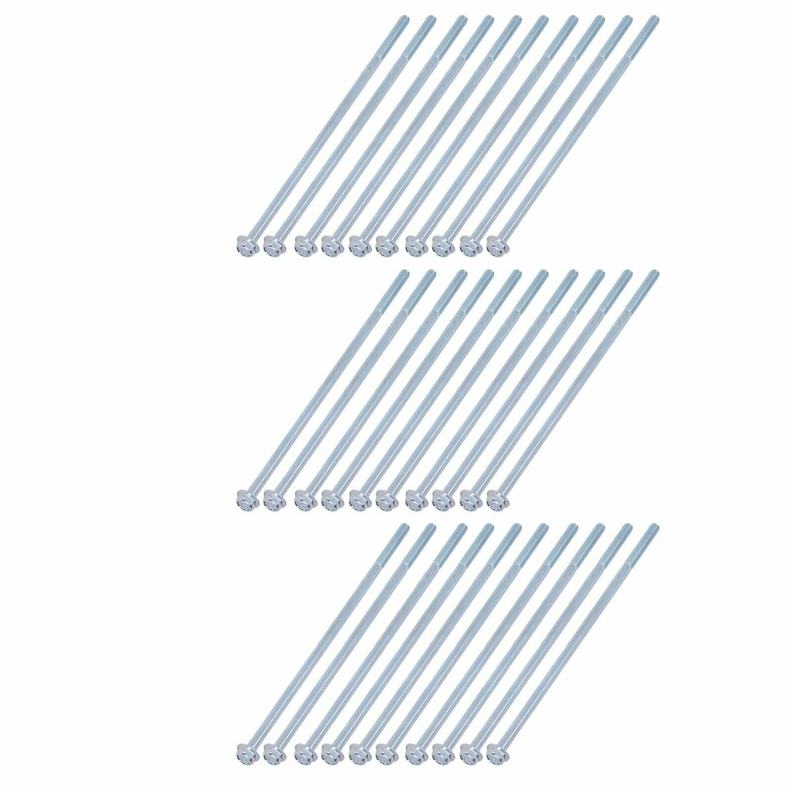 20 шт. болт с шестигранной головкой, расширенный M8, винт с шестигранной головкой из углеродистой стали для генератора, синий, белый, цинк, M8 X 205