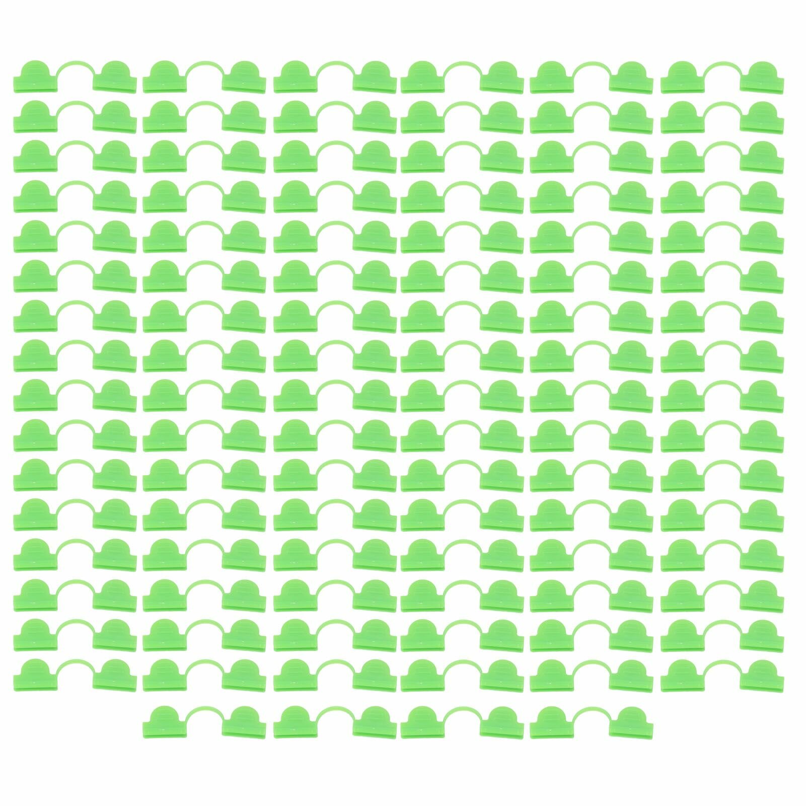 100 зажимов для парника из стекловолокна, двойные, 6 мм, садовые аксессуары, зеленые