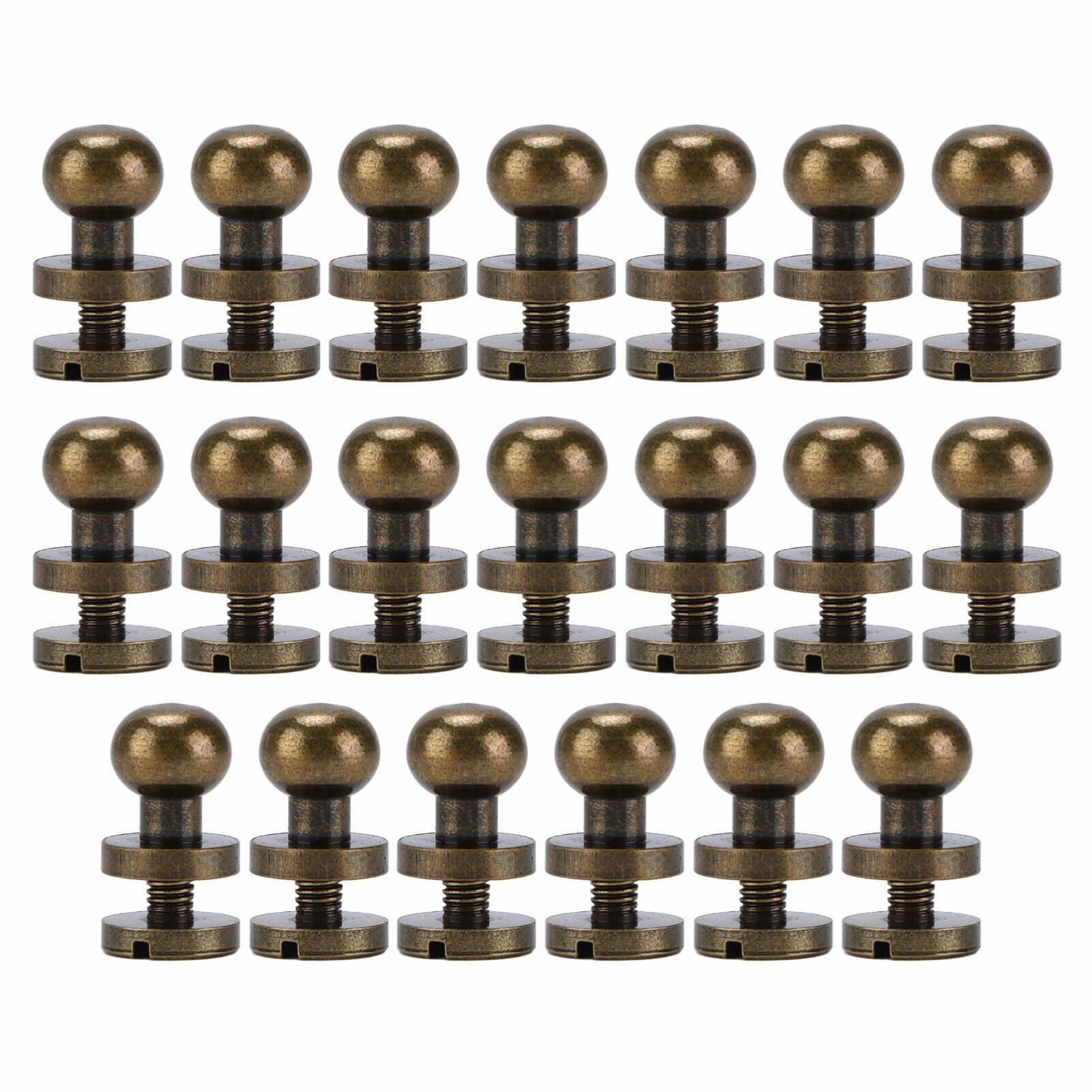 Латунные заклепки 20 шт, бронзовые, износостойкие, фурнитура для багажа, сумок, обуви, одежды, 8x7 м