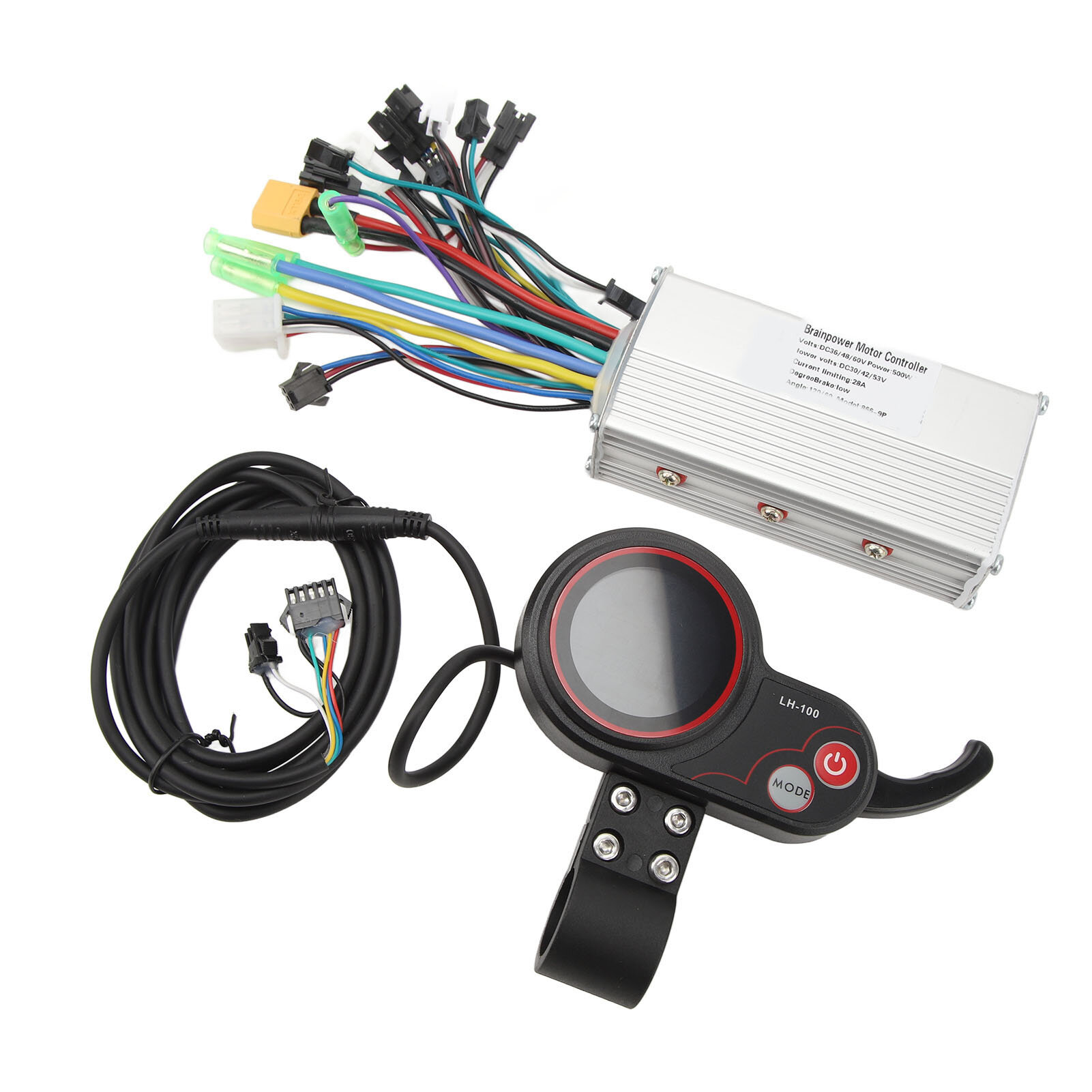 Бесщеточный контроллер скорости мотора 36V 48V 60V 500W 28A с синусоидальным контроллером и инструментом для электрических велосипедов