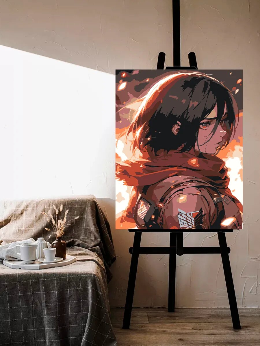 Картина по номерам Микаса Аккерман