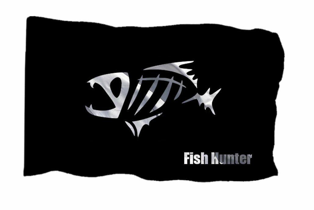 Флаг Fish Hunter 2, 70х105 см на шёлке для ручного древка