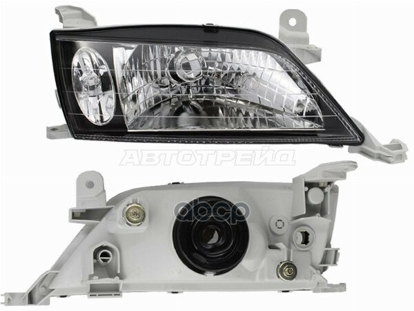 Фара Toyota Carina (T210) 97-01 (Справа/ чёрная) Sat арт. ST-20-402BR