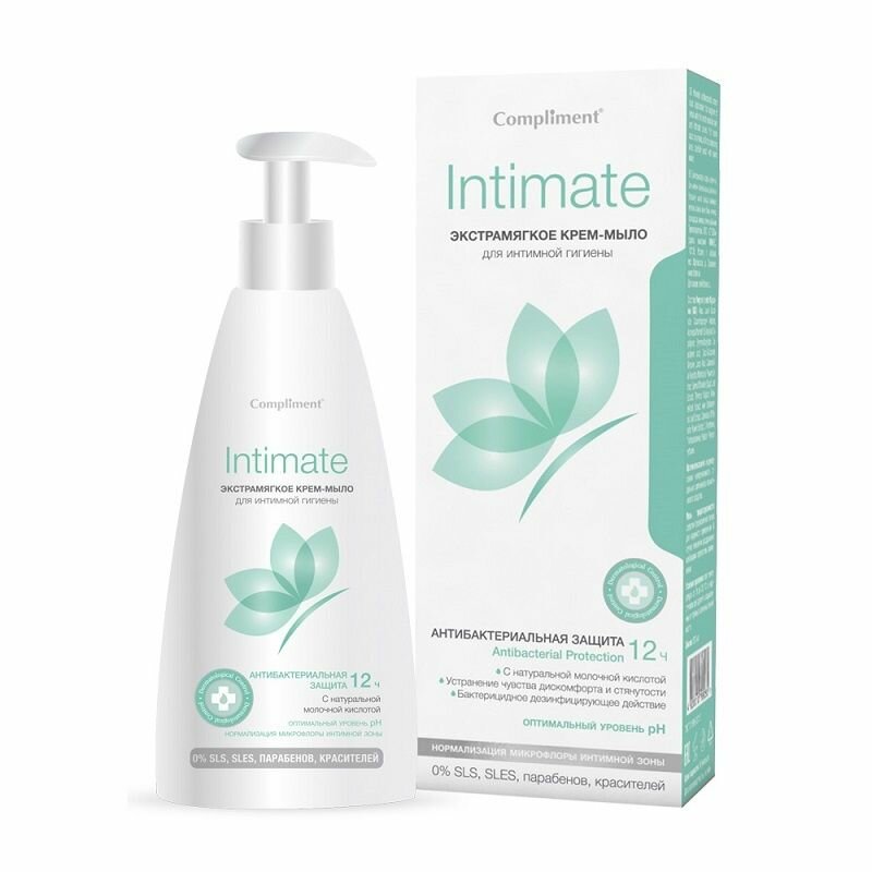 Крем-мыло COMPLIMENT Intimate, экстра мягкое, для интимной гигиены 250 мл