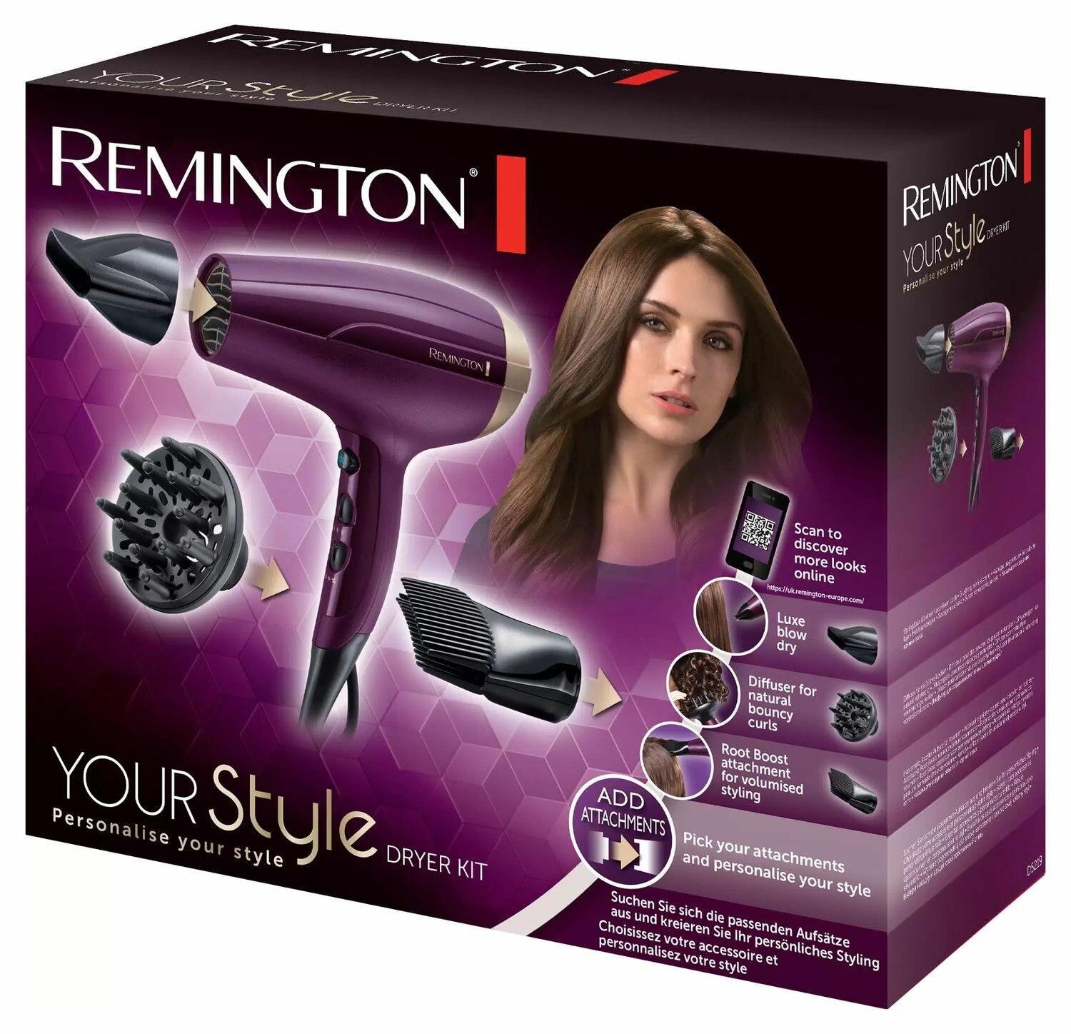 Фен Remington D5219 Your Style , Фиолетовый — фото 1