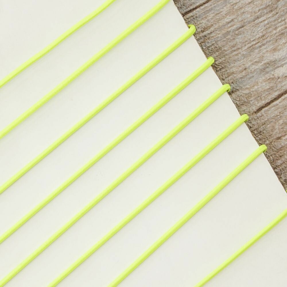 Резинка шляпная SAFISA Цвет 201, Неоновый желтый, 1,5 мм, 25 м