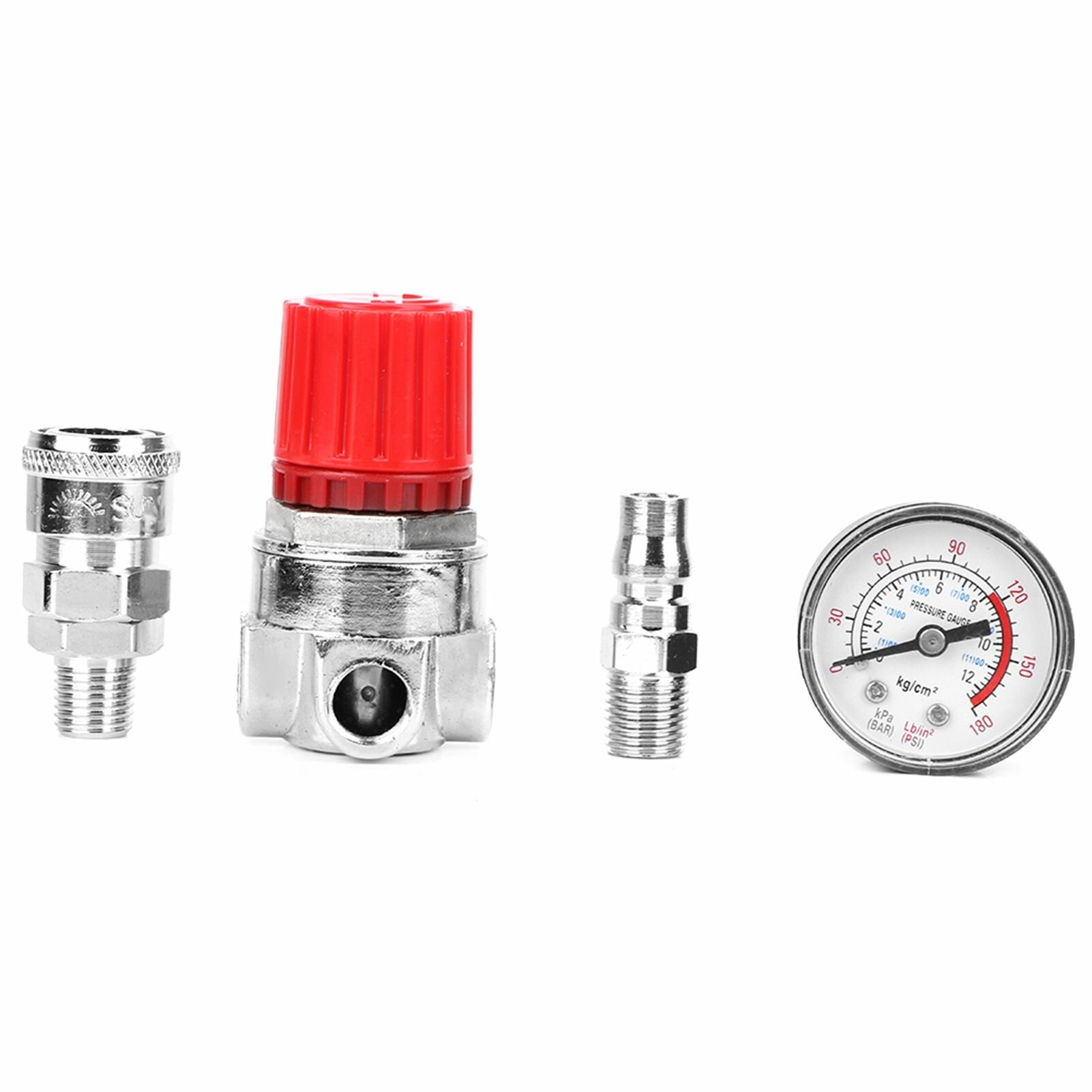 Регулятор давления для компрессора, с манометром и клапаном, 10 мм, цинковый сплав