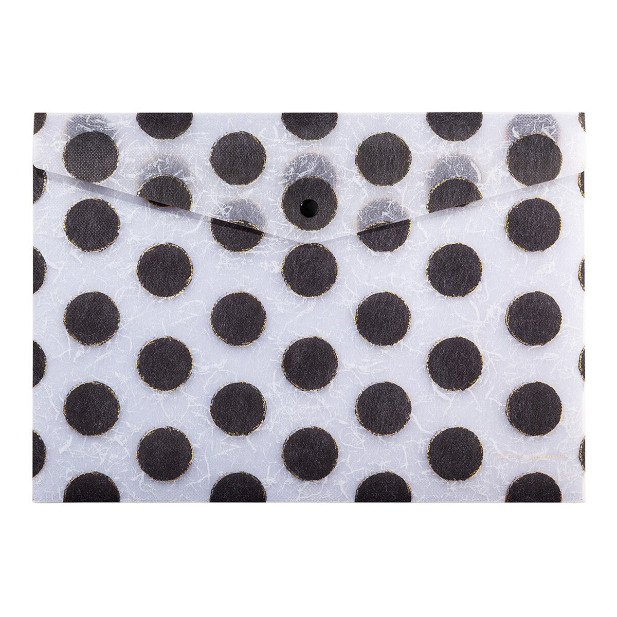 Bruno Visconti Папка-конверт на кнопке A4 180 мкм песок с черным горошком 14-036/16-EL35