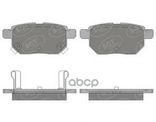 Колодка Тормозная "Sct" Toyota Corolla (E15)07-/(E18)13-/Verso 10-/Auris 07-/09- Зад. (В Уп. 4 Шт.) SCT арт. SP659