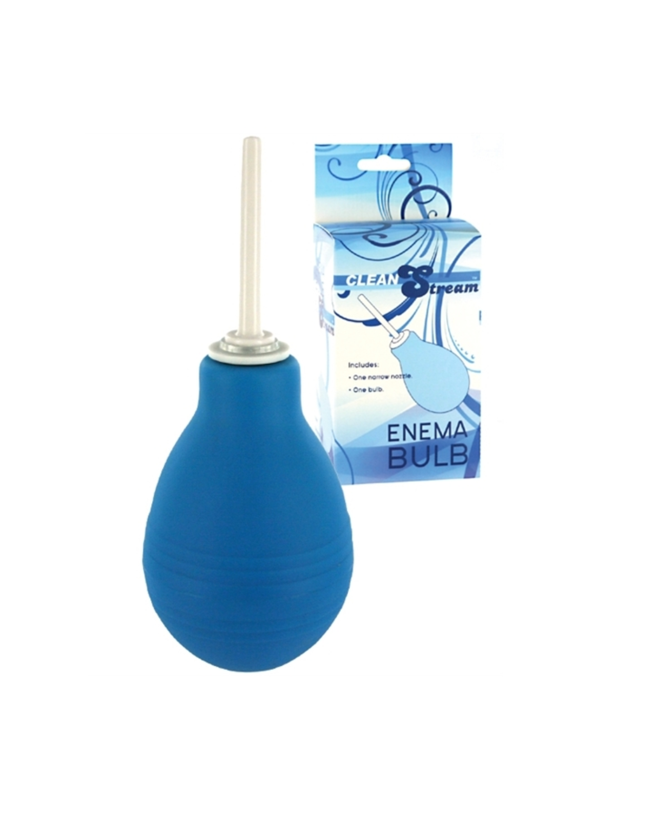 Анальный душ CLEAN Stream Enema Bulb, ручной, с ручной грушей, 240 мл, синий