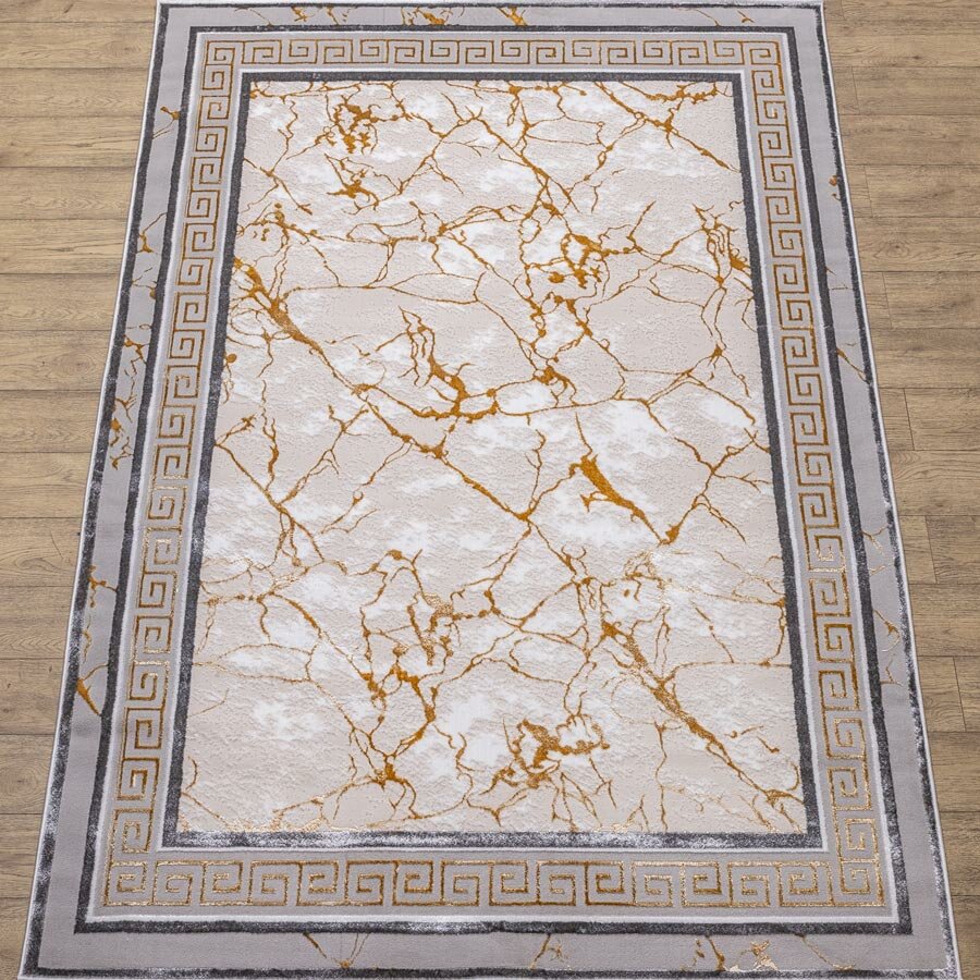 Ковер, Прямой, Бежевый, Золотисто-жёлтый, Серый, Современный, на пол, в гостиную, спальню, в ассортименте (150 см. на 150 см.)