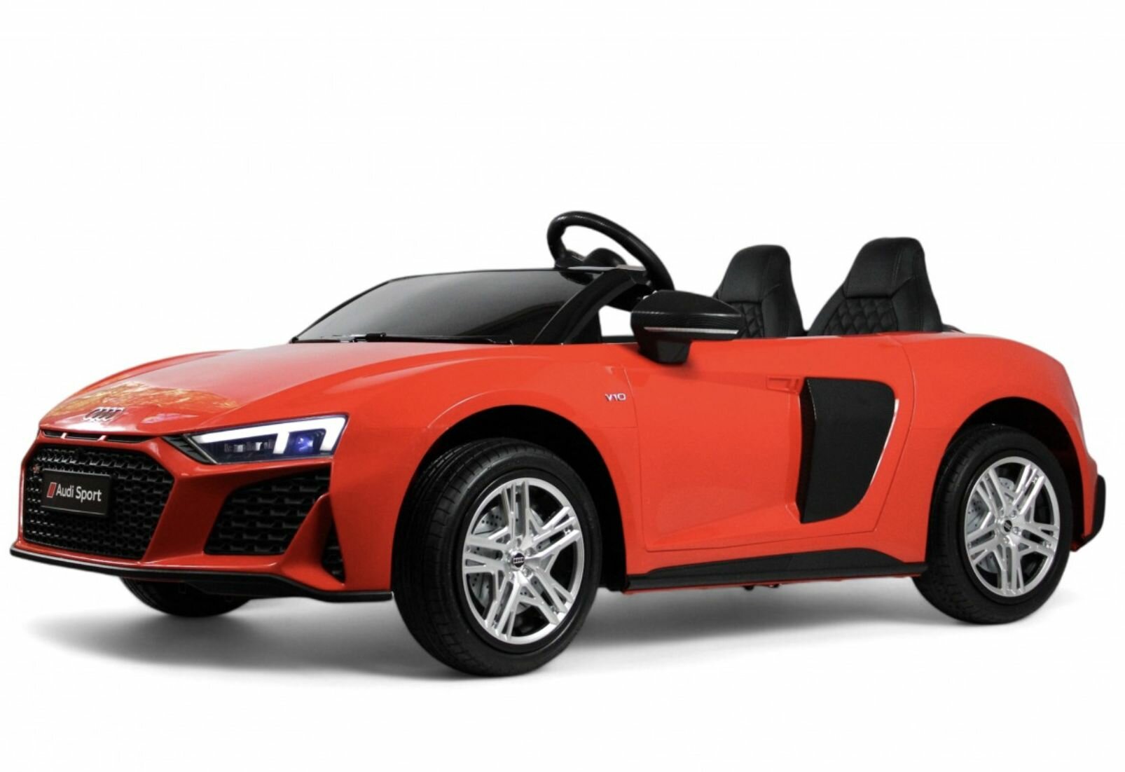 Детский электромобиль RiverToys AUDI R8 M333MM (Лицензионная модель) двухместный красный