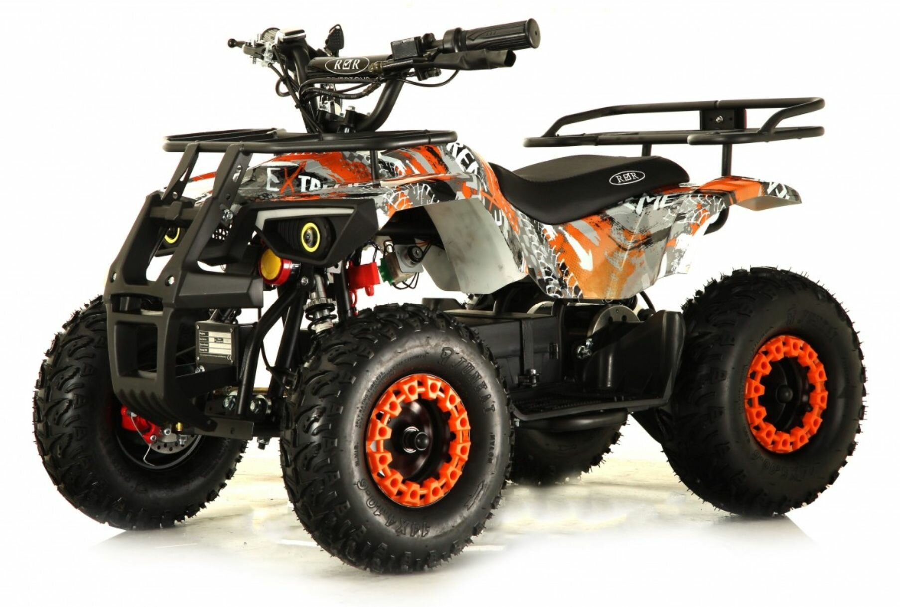 Детский электроквадроцикл RiverToys TIKI LUX оранжевый