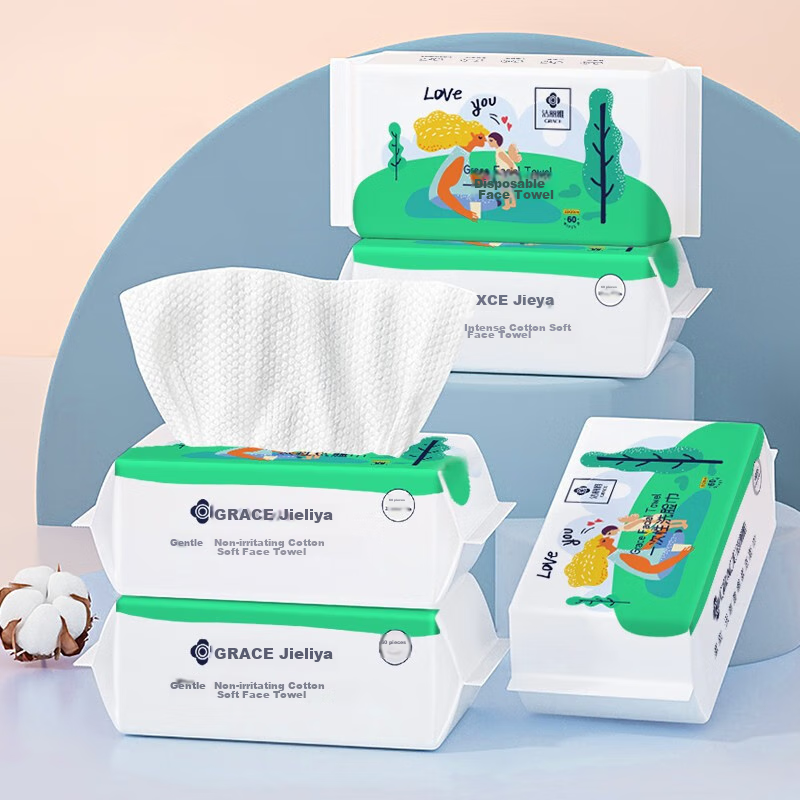Grace одноразовые полотенцы для очистки лица, жемчужной текстуры мягких тканей из волокна, полотенцы для очистки лица,