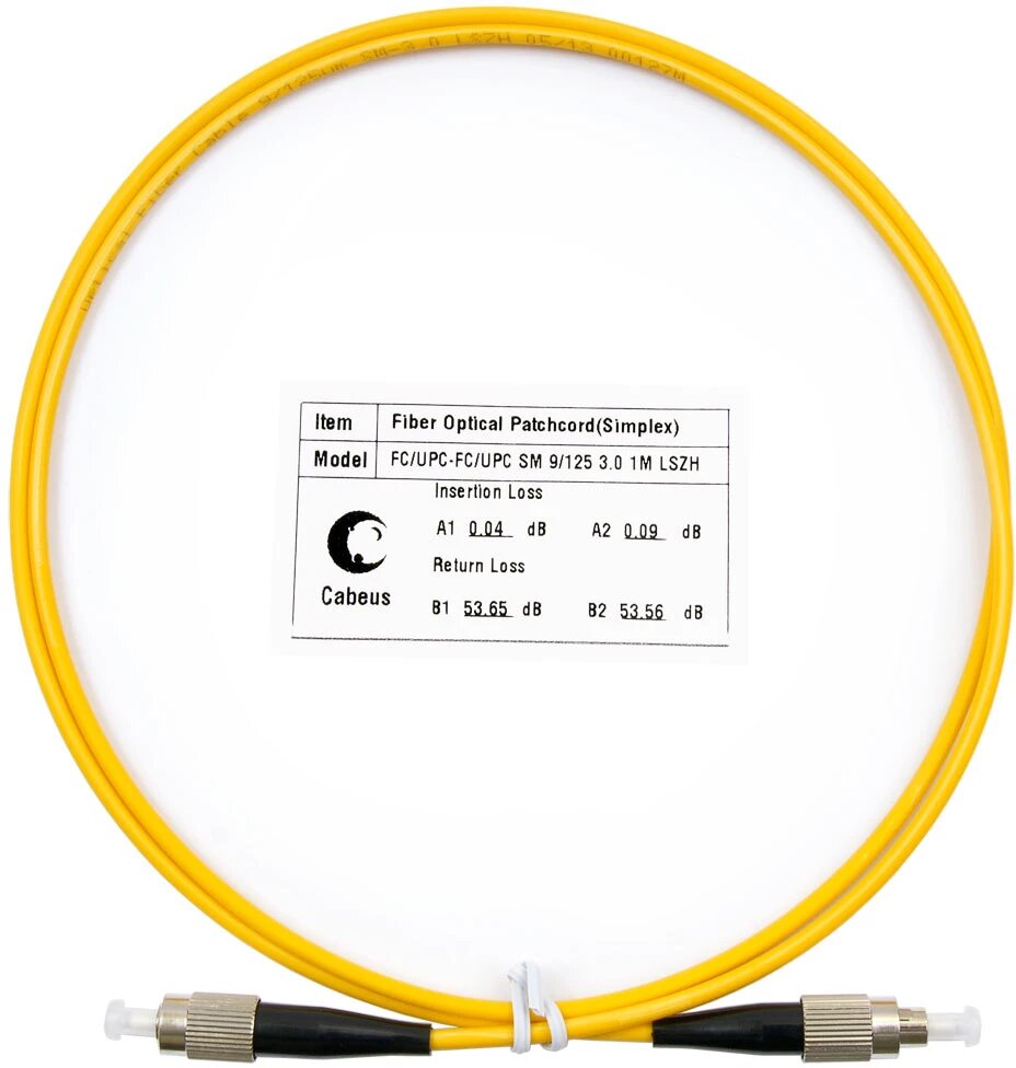 Патч-корд Cabeus 1.5м (FOP(s)-9-FC-FC-1,5m)