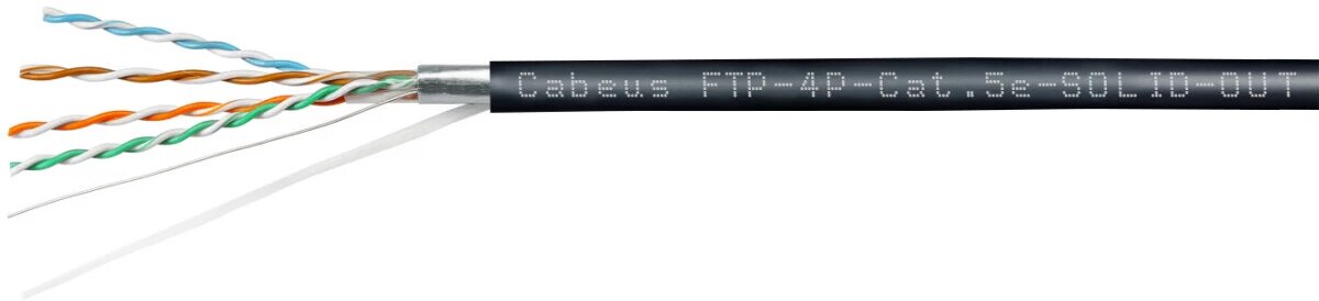 Бухта Cabeus 305м (FTP-4P-Cat.5e-SOLID-OUT-PE-UV)