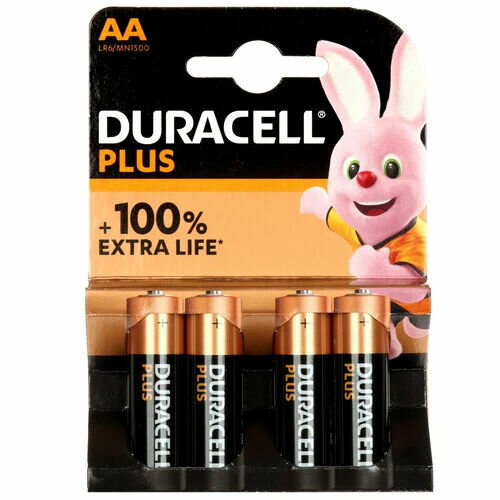 Батарейка (12шт) пальчиковая DURACELL LR6 (AA) Plus 1.5В щелочная (алкалиновая)(бл4)