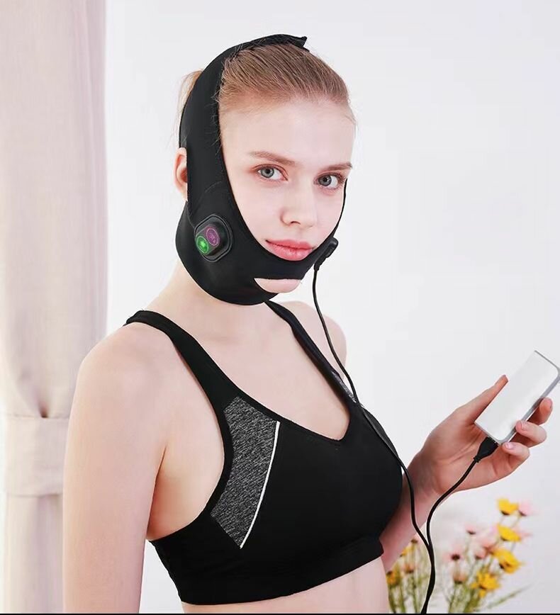 EMS электрический V - образный массаж лица, безболезненное устранение двойного подбородка, косметический аппарат