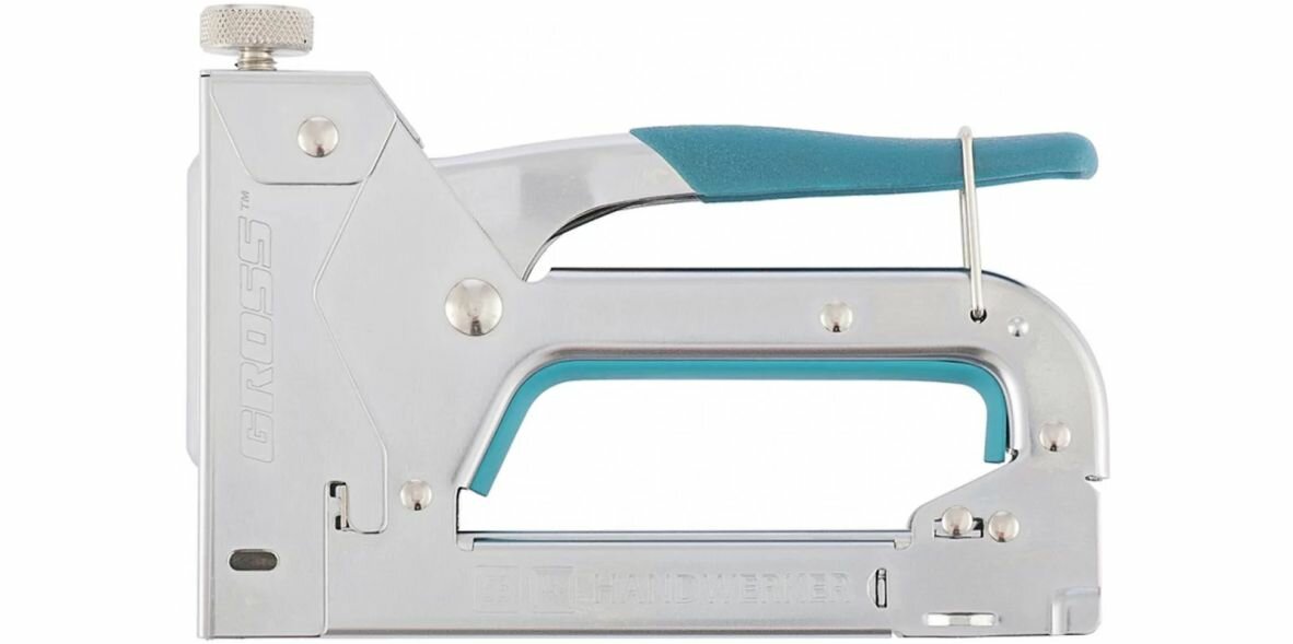 Степлер мебельный тип 53 скобы 4-14 мм стальной с регулировкой GROSS