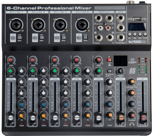 Микшерный пульт Laudio FK-06, 6 каналов