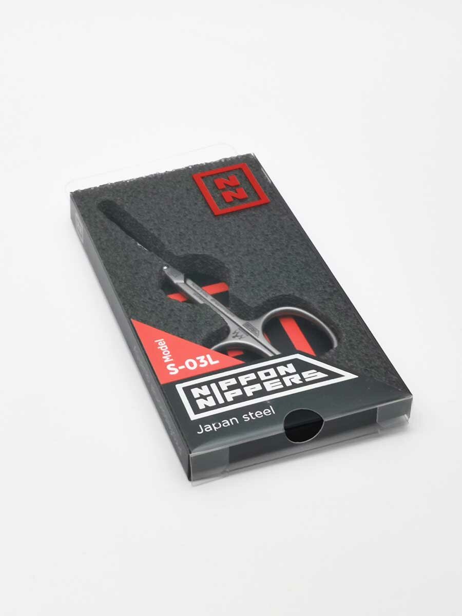 Nippon Nippers. Ножницы для кутикулы. Для левши. Длина 90 мм. Матовые(Nippon Nippers S-03L)